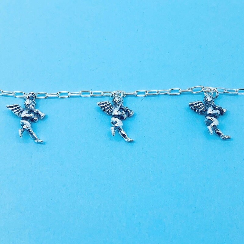 Cherub Silver Bracelet - Etsy UK