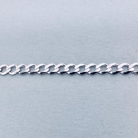 7 inch silver curb bracelet store