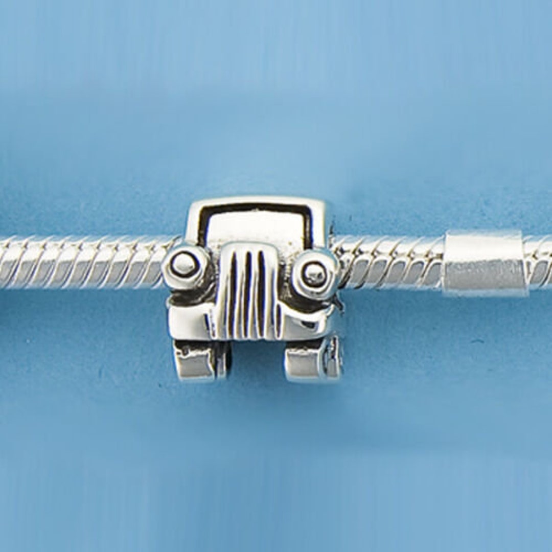 Genuine 925 Sterling Silver Car Taxi Automobile Slide on Charm - Etsy