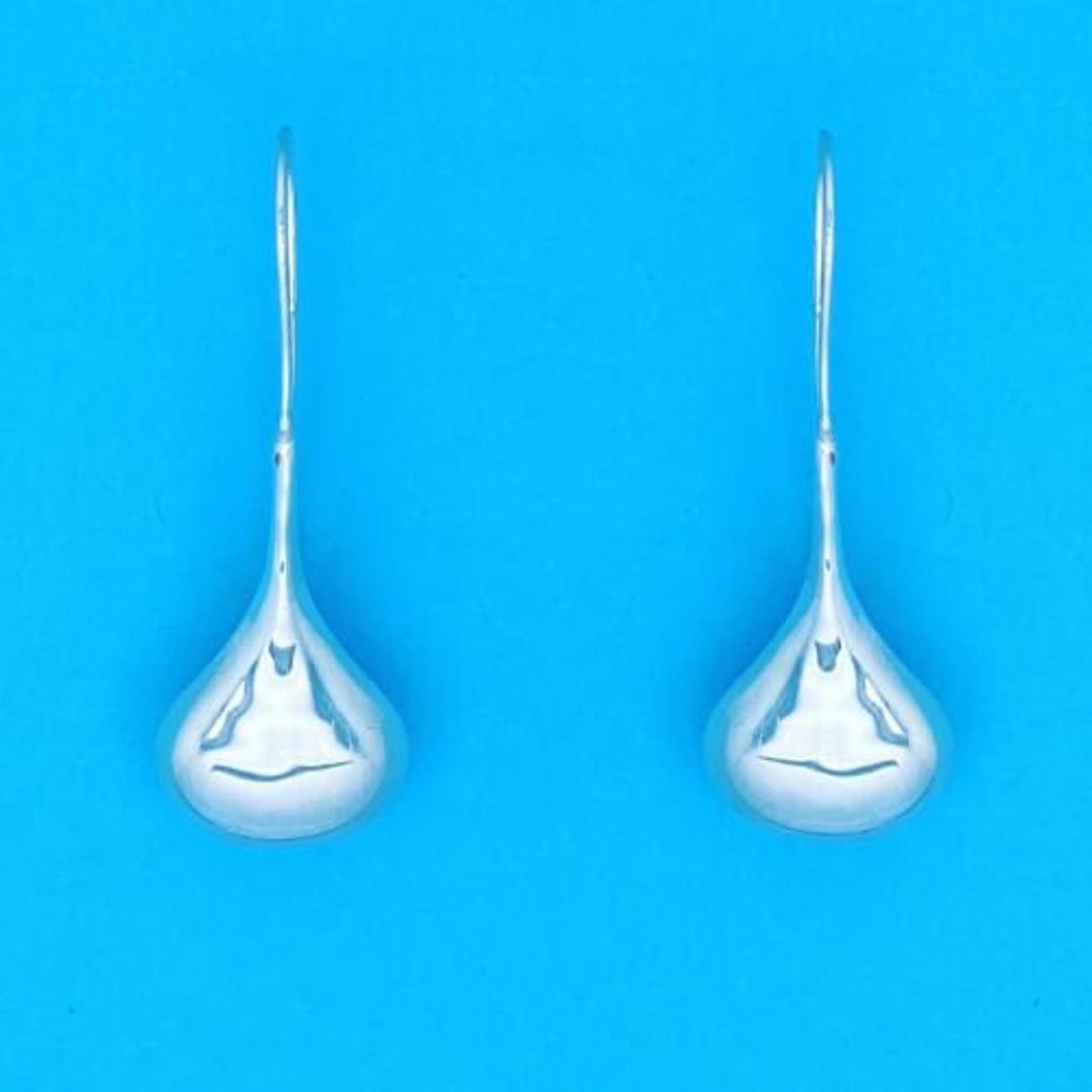 Genuine 925 Sterling Silver Liquid Drop Earrings Available in Three ...