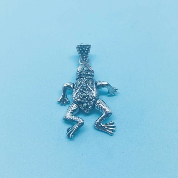 Sterling Silver Frog Charm - Etsy