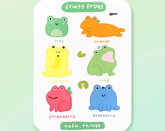 Fruity Friends Sticker Sheet - Etsy