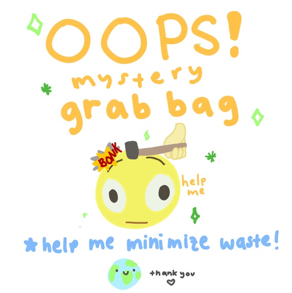 OOPS Mystery Grab Bag / Help Me Minimize Waste / Stickers and | Etsy