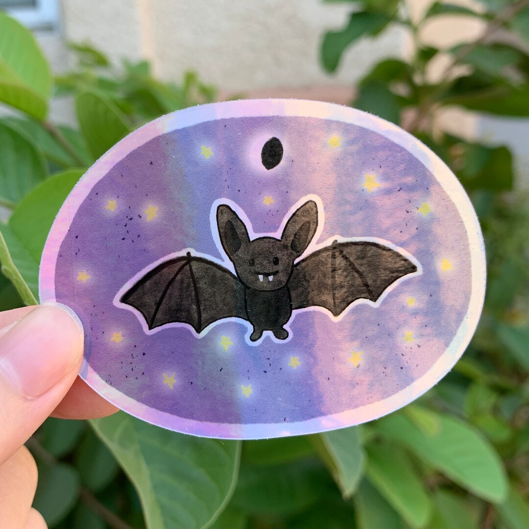 Holographic Bat Vinyl Sticker / Waterproof Decal / Vampire / Halloween ...