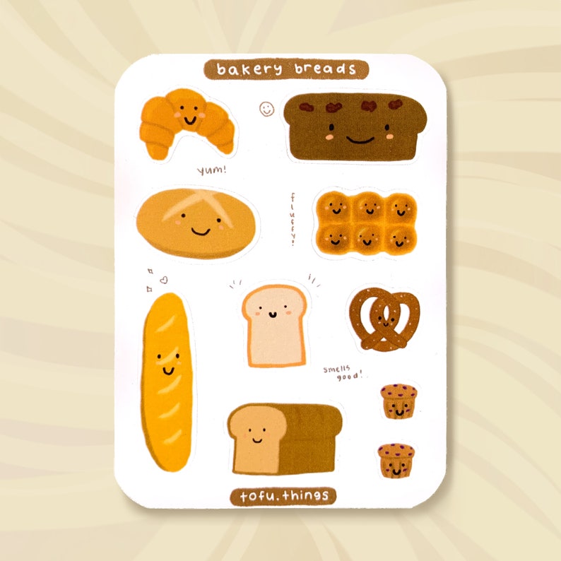 Bakery Breads Sticker Sheet / Planner Stickers / Baguette - Etsy