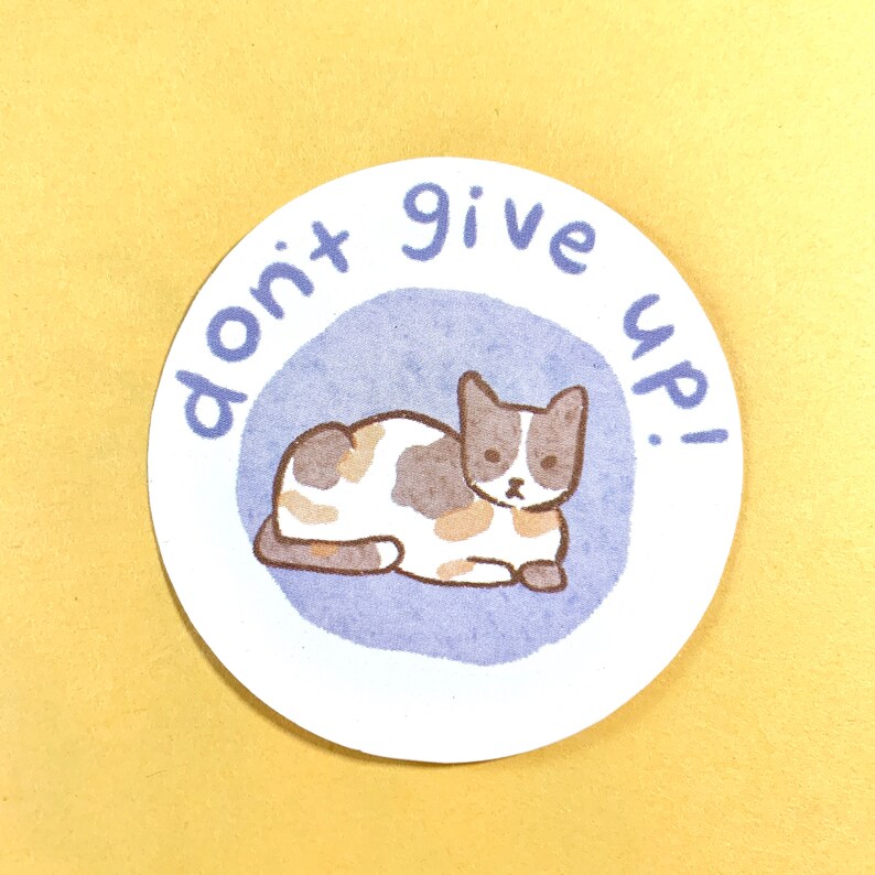 Cat Encouragement Stickers / Motivational / Cute Kitties - Etsy