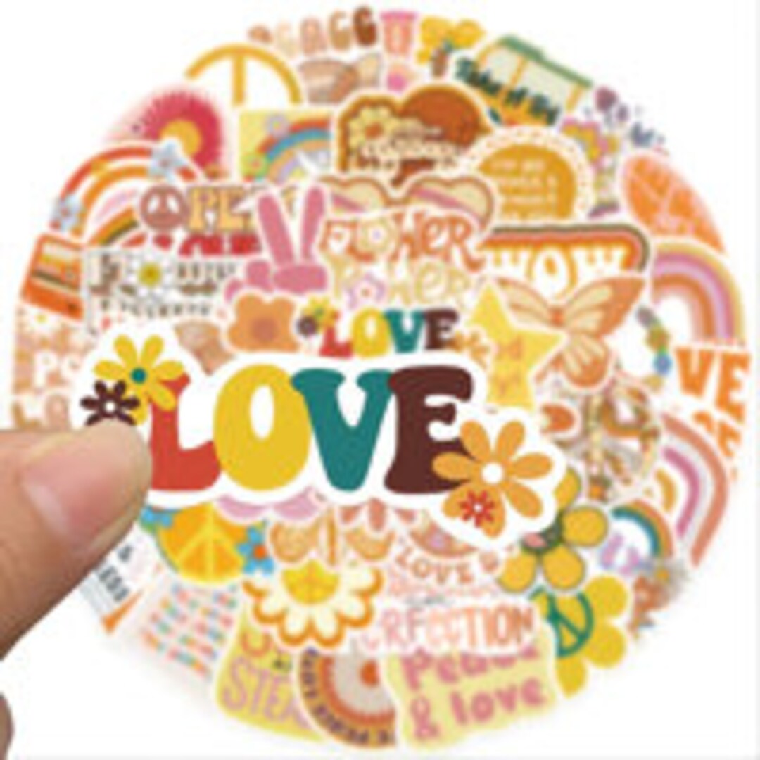 Boho Stickers Boho Hippie Stickers Peace and Love Stickers - Etsy