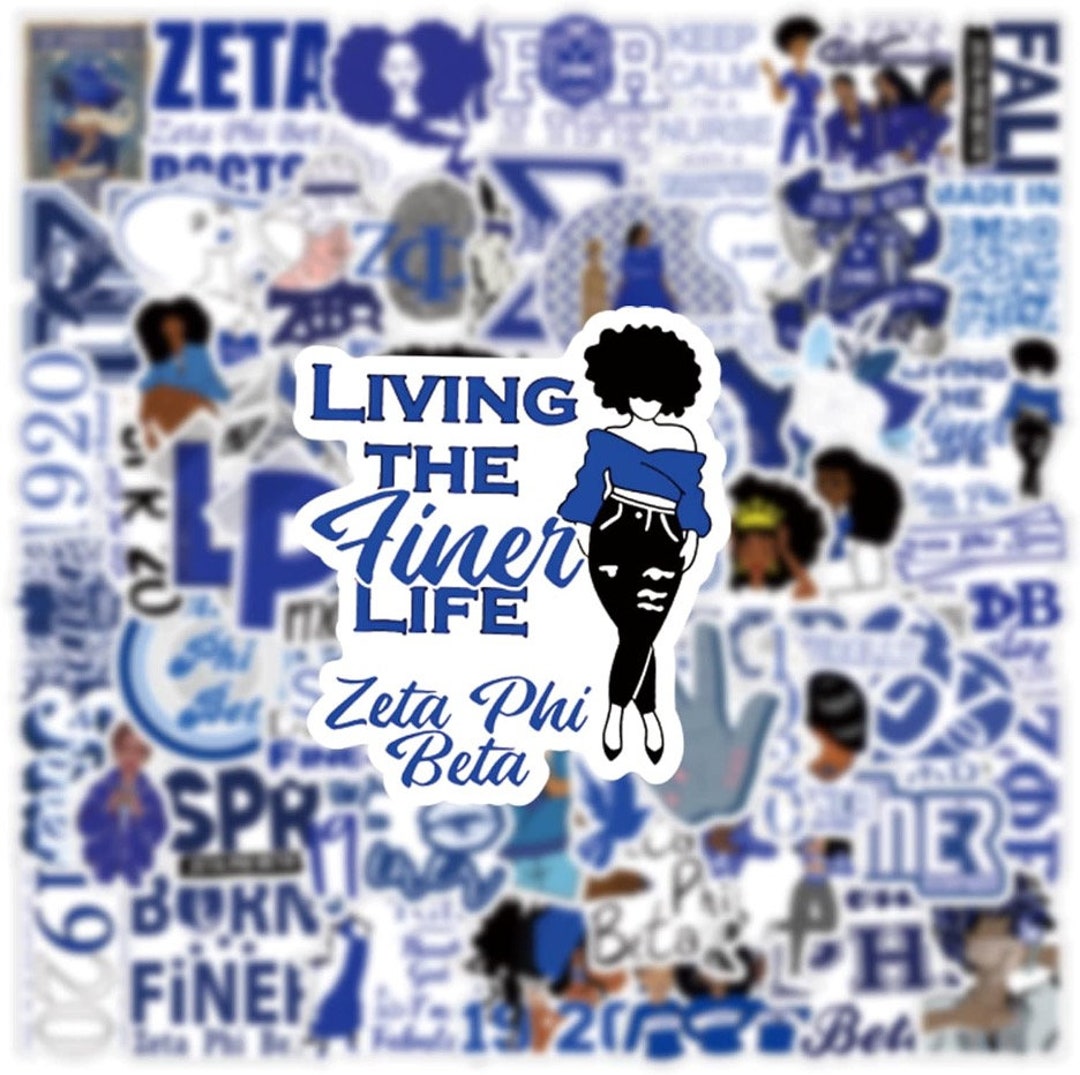 Zeta Phi Beta Sorority Stickers 20 Waterproof Sorority Stickers Zeta ...