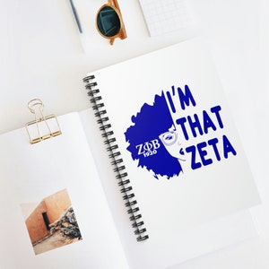 Zeta Phi Beta Notebook Sorority Notes Soror Spiral Notebook Sorority ...