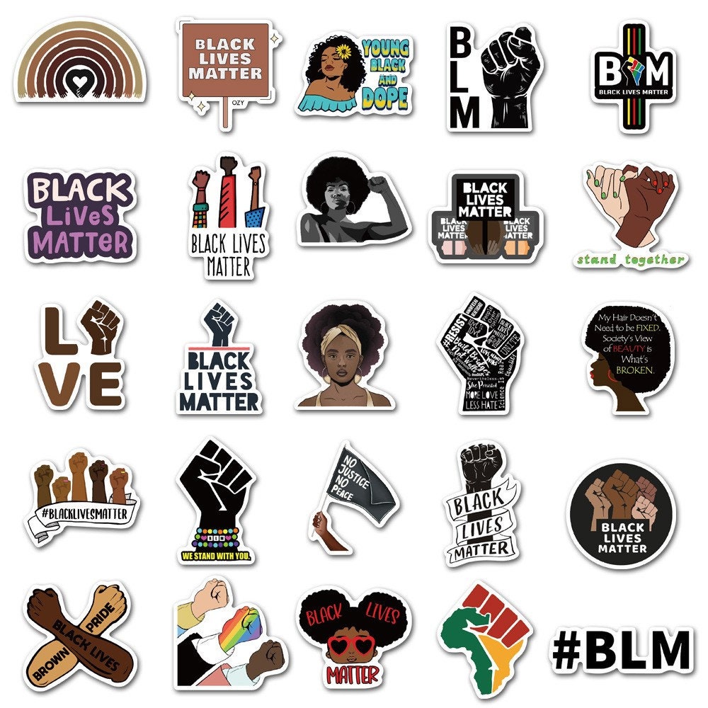 Black Lives Matter Stickers BLM Sticker Decals Black Pride - Etsy