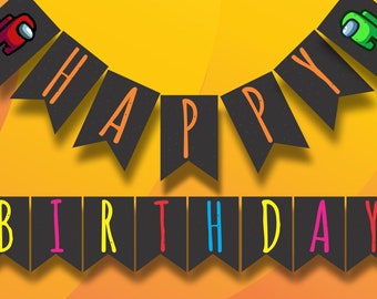 Among Us Birthday Banner - Etsy