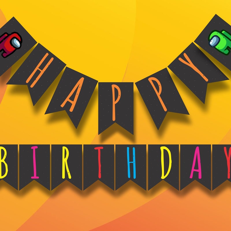 Among Us Birthday Banner - Etsy