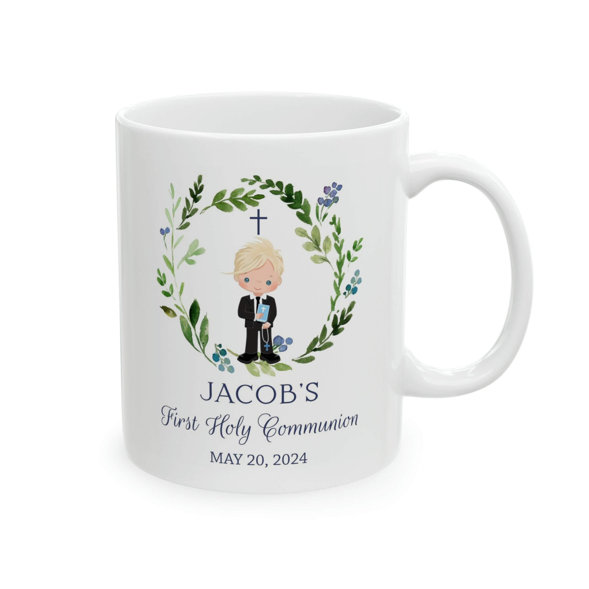 Personalized First Holy Communion Mug Favors, Boy First Communion ...