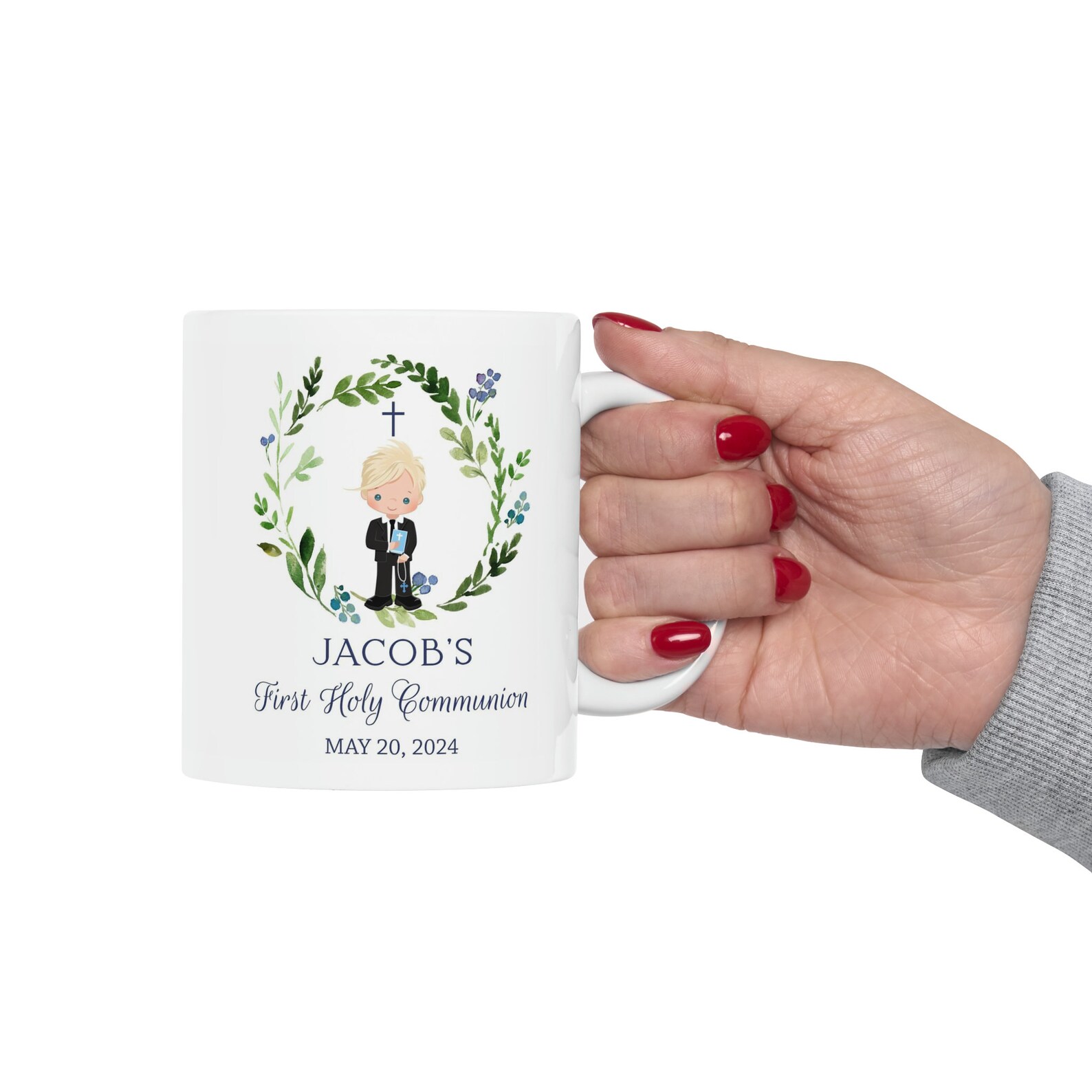 Personalized First Holy Communion Mug Favors, Boy First Communion ...