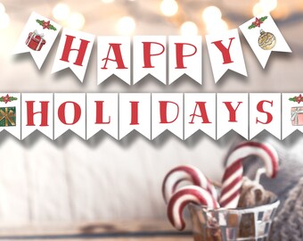 Happy Holiday Banner | Etsy