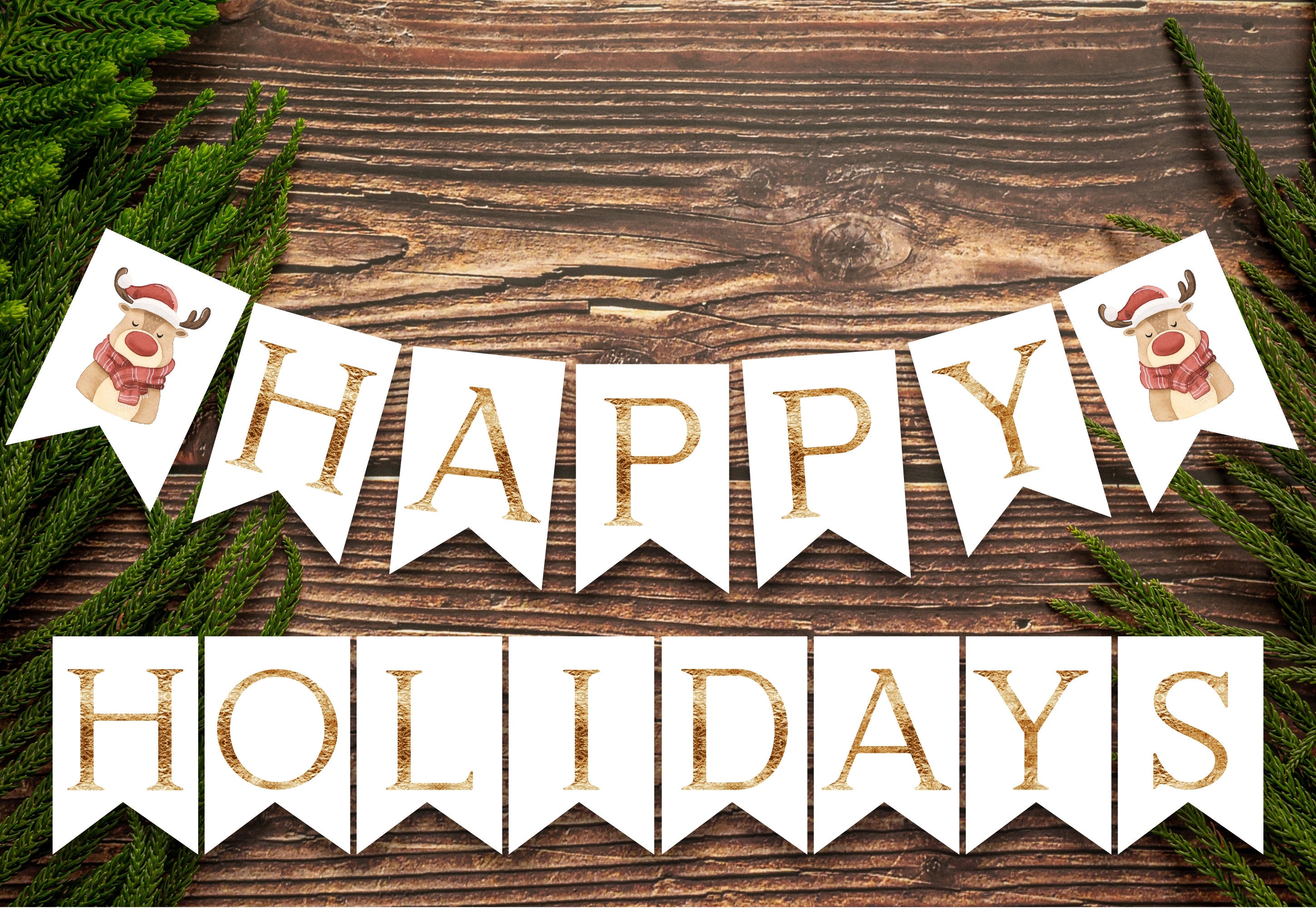Happy Holidays Clip Art Banner