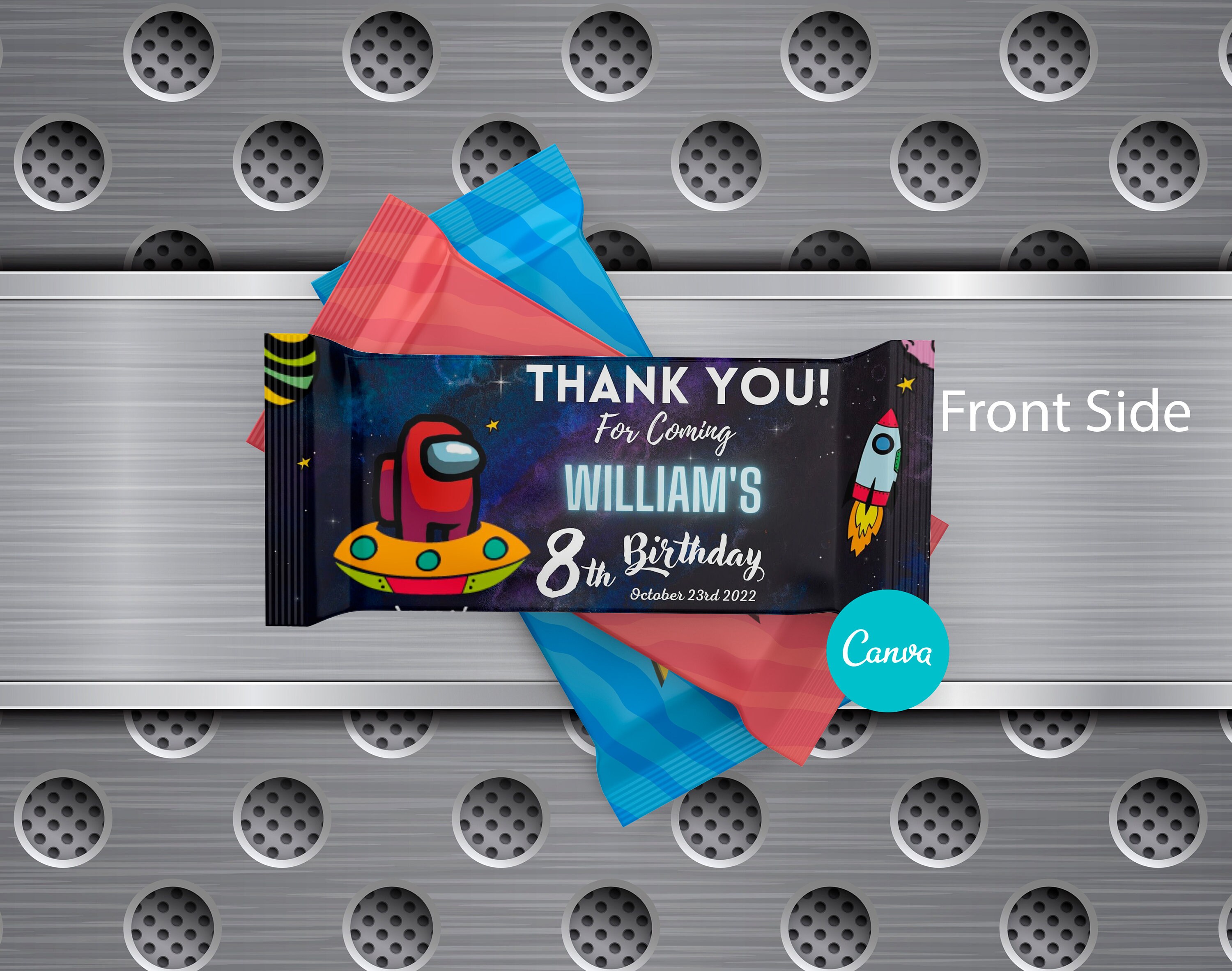 Candy Bar Wrapper Among Us Theme, Personalized Candy Wrapper, Digital ...