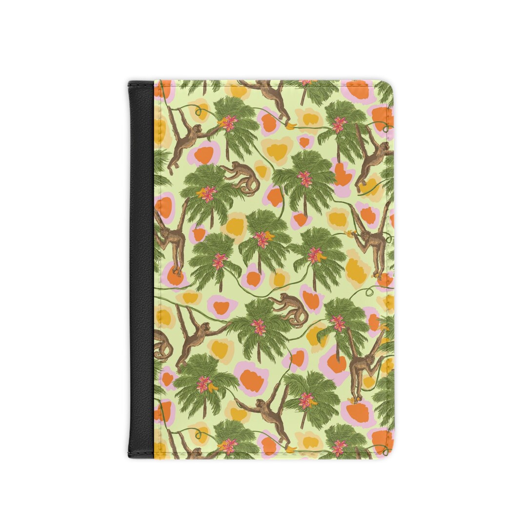 Jungle Monkey Hibiscus Flower Pattern Passport Cover - Etsy