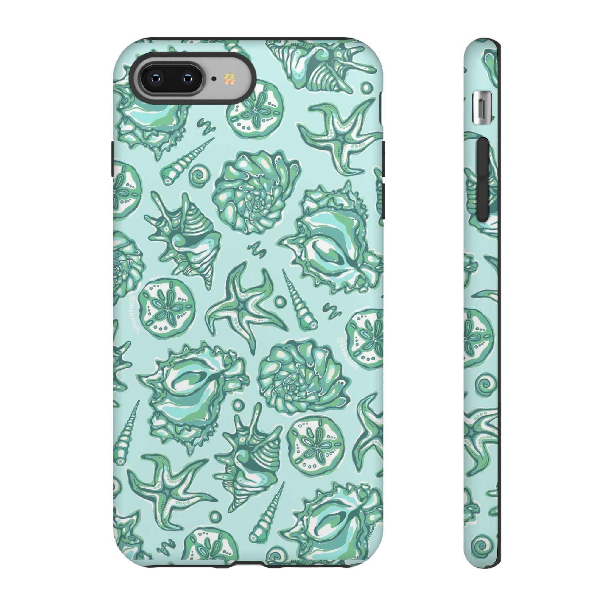 Blue Preppy Shell Coastal Case - Etsy