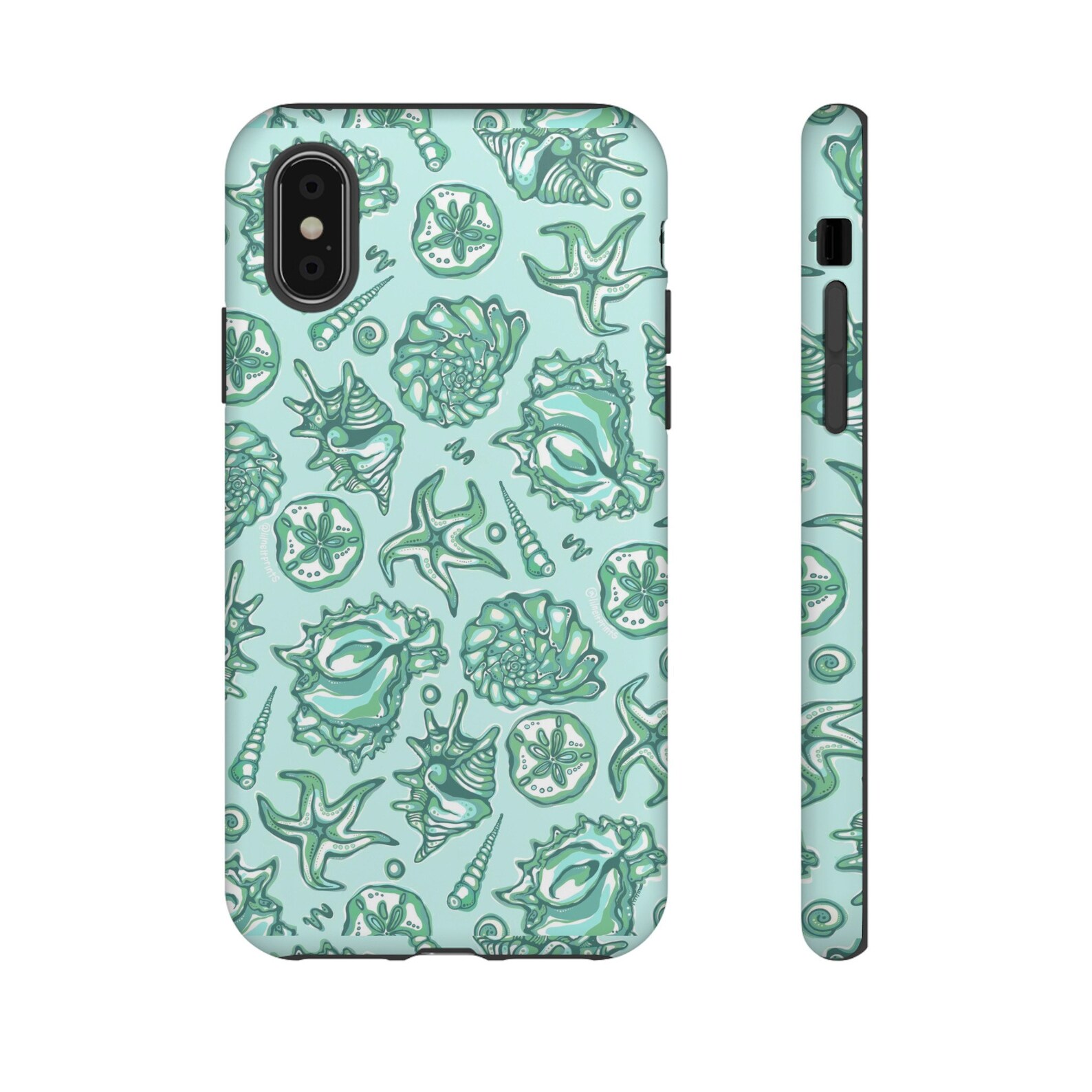 Blue Preppy Shell Coastal Case - Etsy