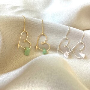 Heart Shaped Crystal Drop Earrings - Etsy UK