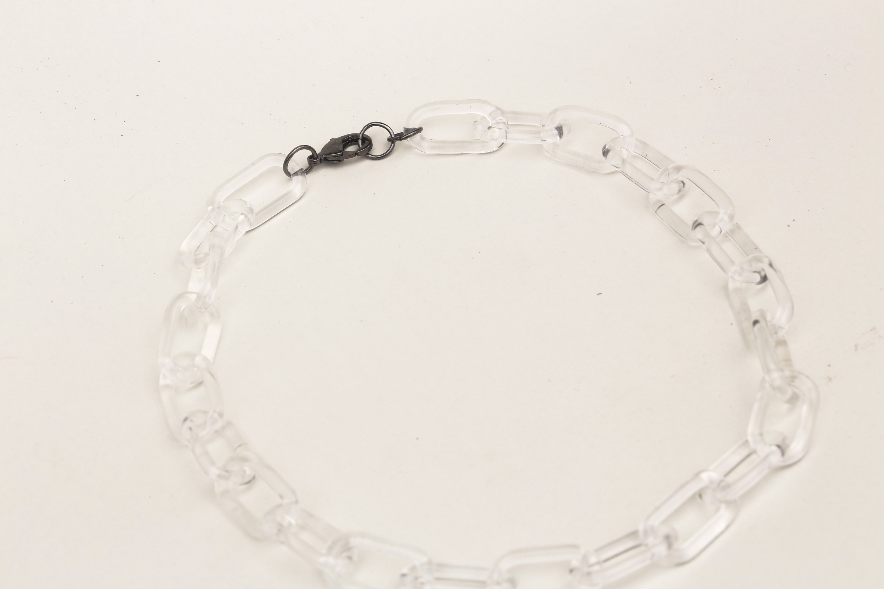 Clear Glass Chain Necklace - Etsy