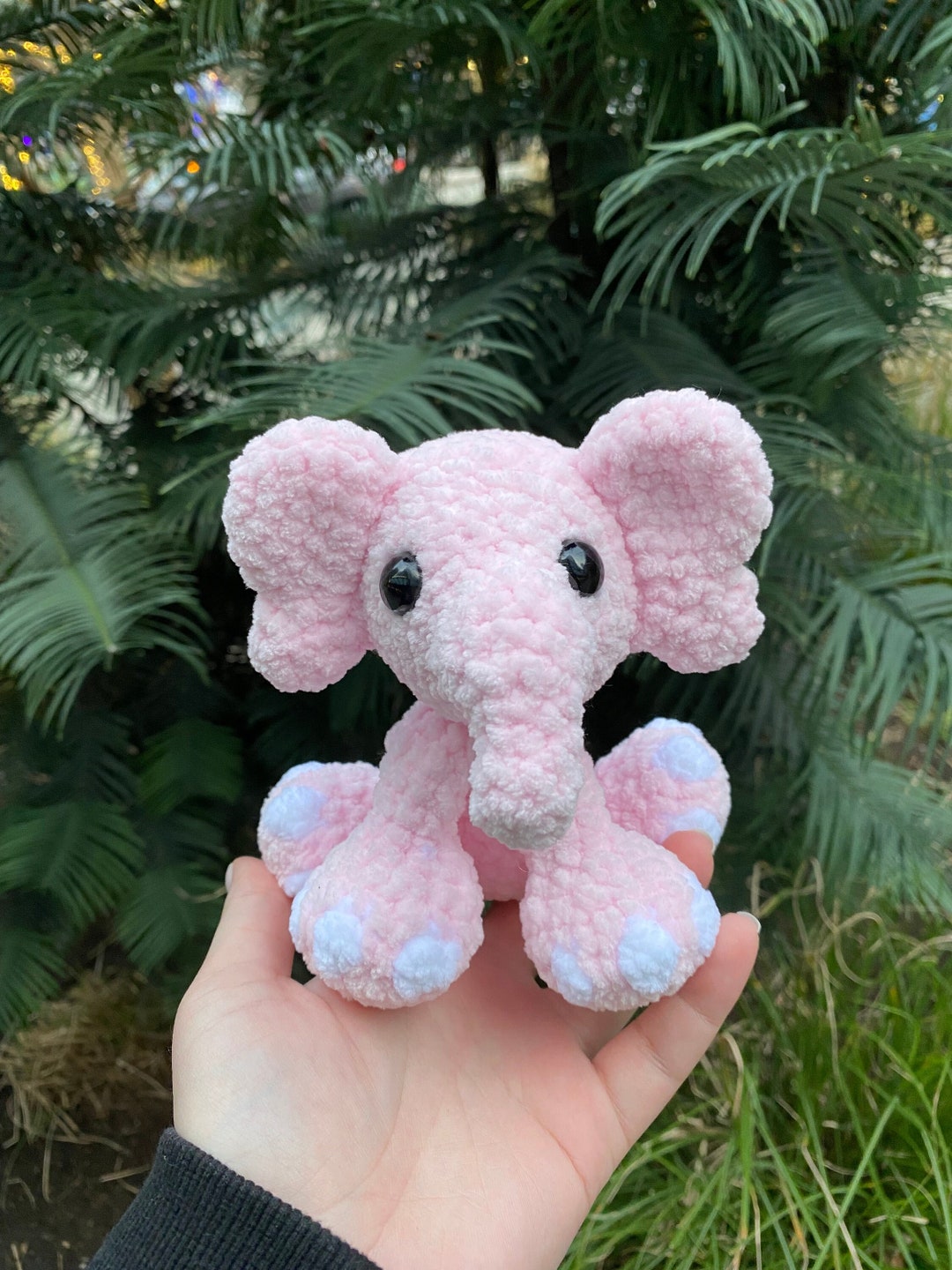 Enzo the Pink Crochet Elephant - Etsy