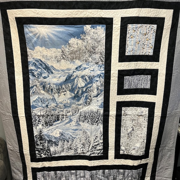Mountain Scene Quilt - Etsy
