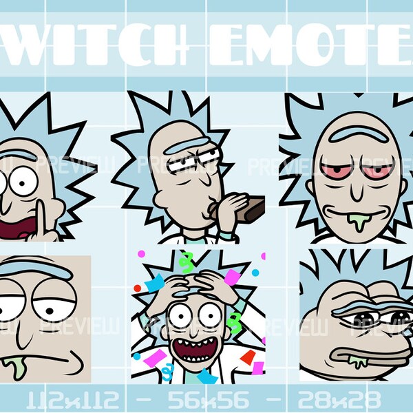 Rick & Morty Twitch Emotes - Etsy