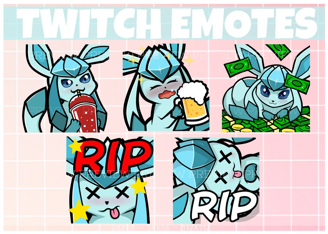 Glaceon Emotes - Pokemon - Etsy