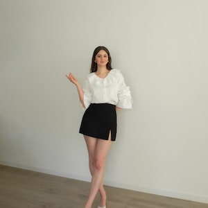 Austen Ruffled Shirt Sewing Pattern: Elegant Blouse (US Sizes 2-20 ...