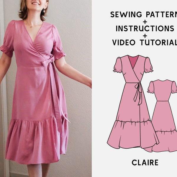 Wrap Dress Sewing Pattern - Etsy