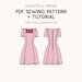 Tweed Dress Sewing Pattern: Chantelle Square-neck A-line (US Sizes 2-20 ...