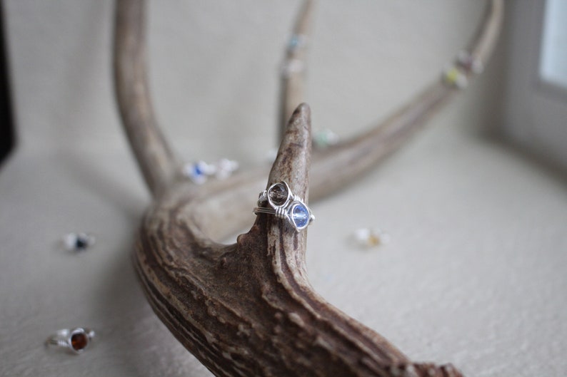 Greek God/goddess Wire Rings - Glass Beads - Dainty Rings - Godly ...