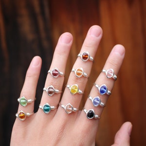 Greek God/goddess Wire Rings - Glass Beads - Dainty Rings - Godly ...