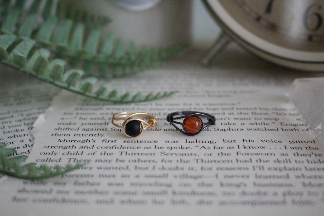 Fourth Wing and Iron Flame Wire Ring Set - Inspired by the Rebecca ...