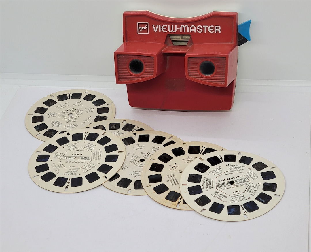 View Master GAF 6 Reels 1970s Utah Salt Lake City Reel Red White Blue ...
