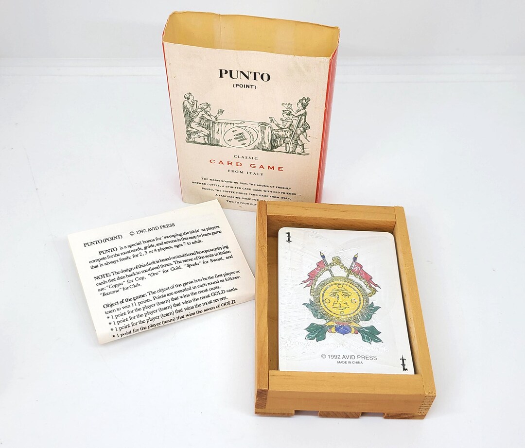 Punto Card Game Point Classic Card Game Italy Wood Cradle 1991 Avid ...