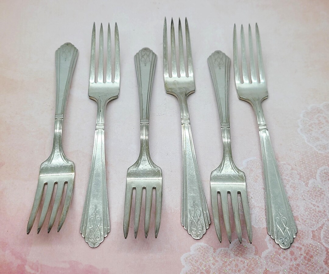 Silverplate Dinner Forks Set 6 Winthrop Drexel Silver Plate Art Deco - Etsy