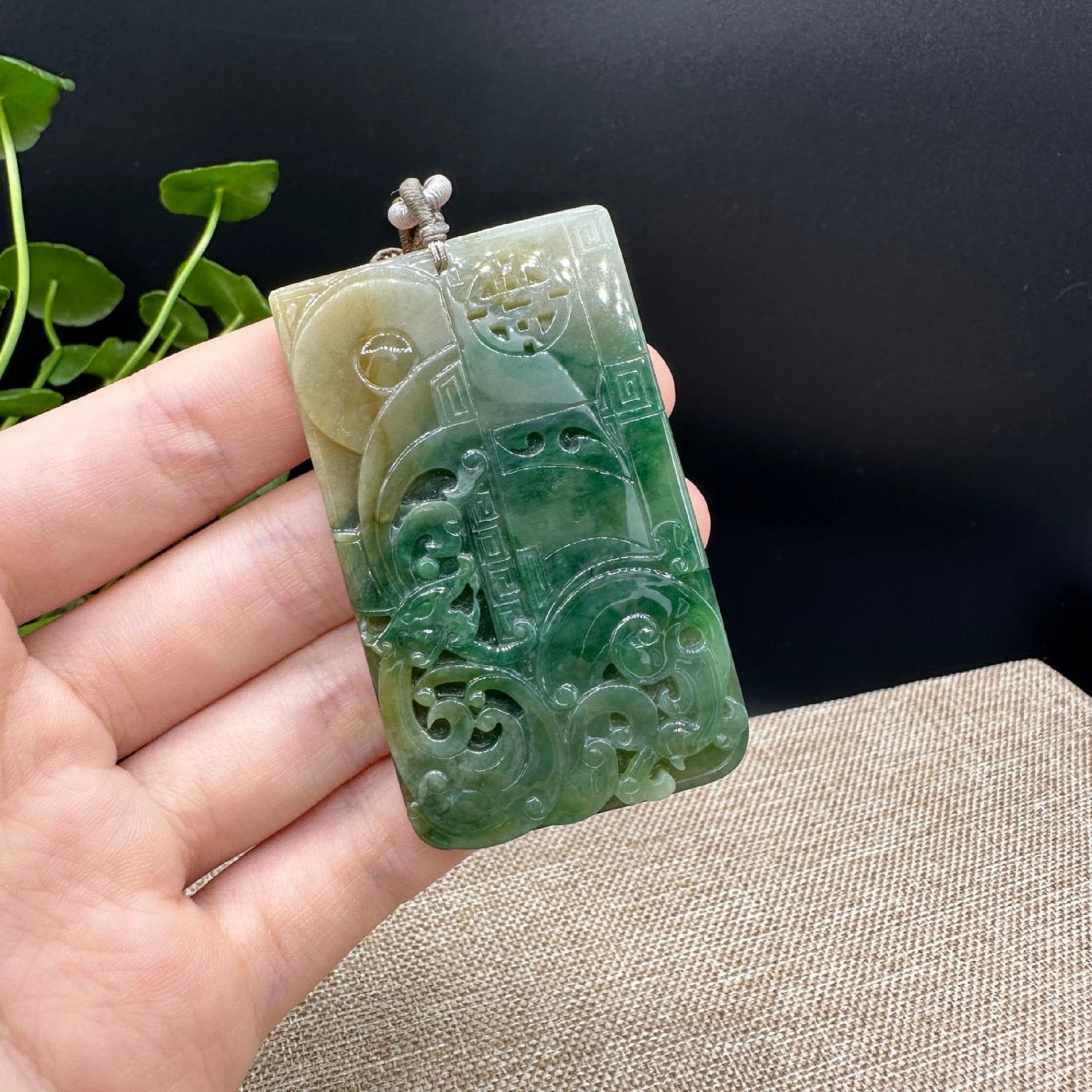 High-end Jade Dragon Pendant Necklace, Real Jade Necklace, Jadeite ...