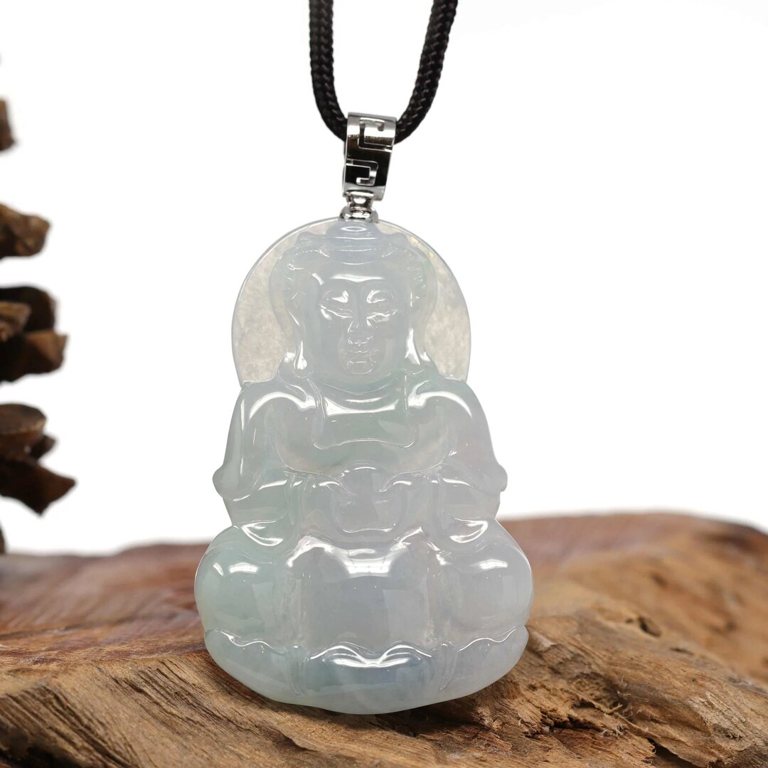 Realjade® Co. 14k goddess of Compassion Genuine Burmese Jadeite Jade ...