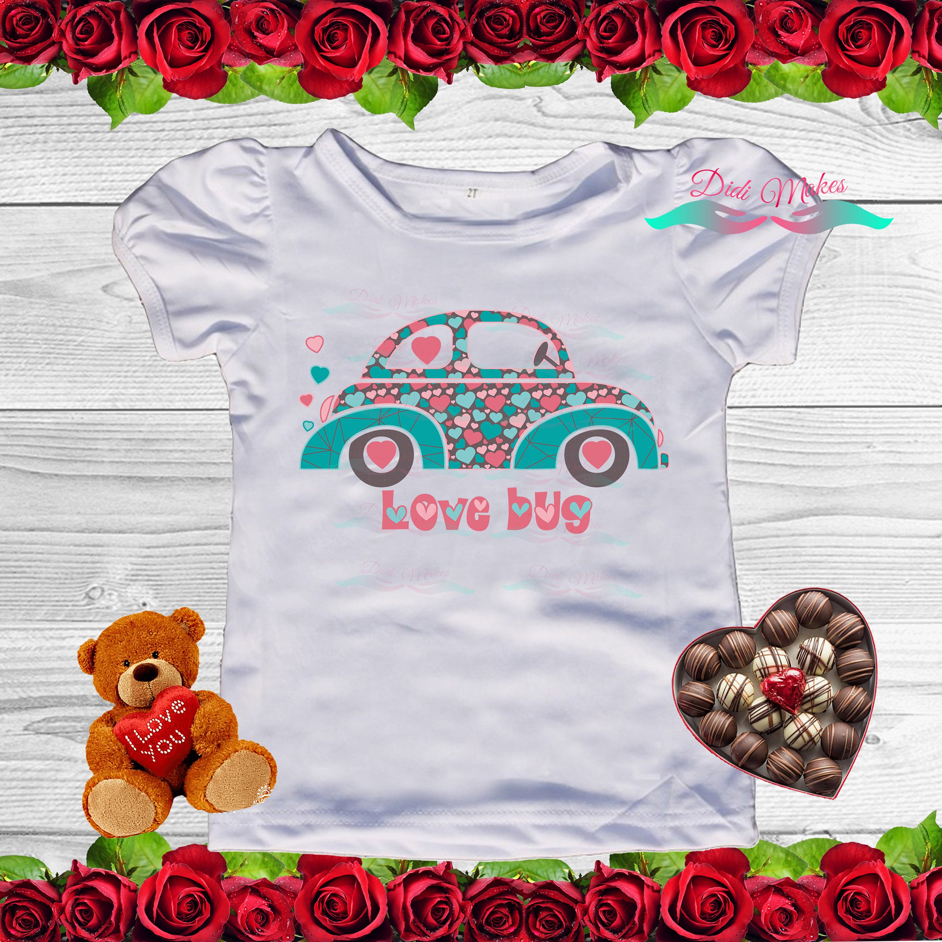 Love Bug Girls Valentines Day shirt - Etsy.de
