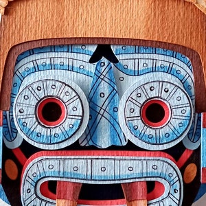 Tlaloc Aztec God Wall Art, Aztec Rain God Decor, Mexican Mythology Art ...