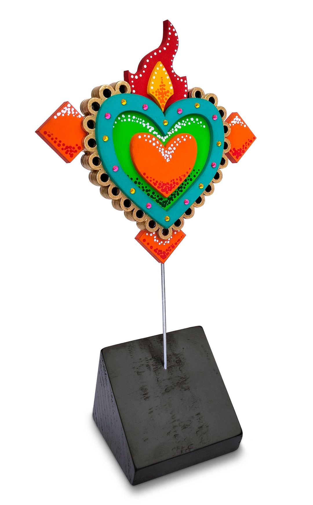 Corazones Mexicano, Mexican Hearts Double View, Corazón Milagritos ...