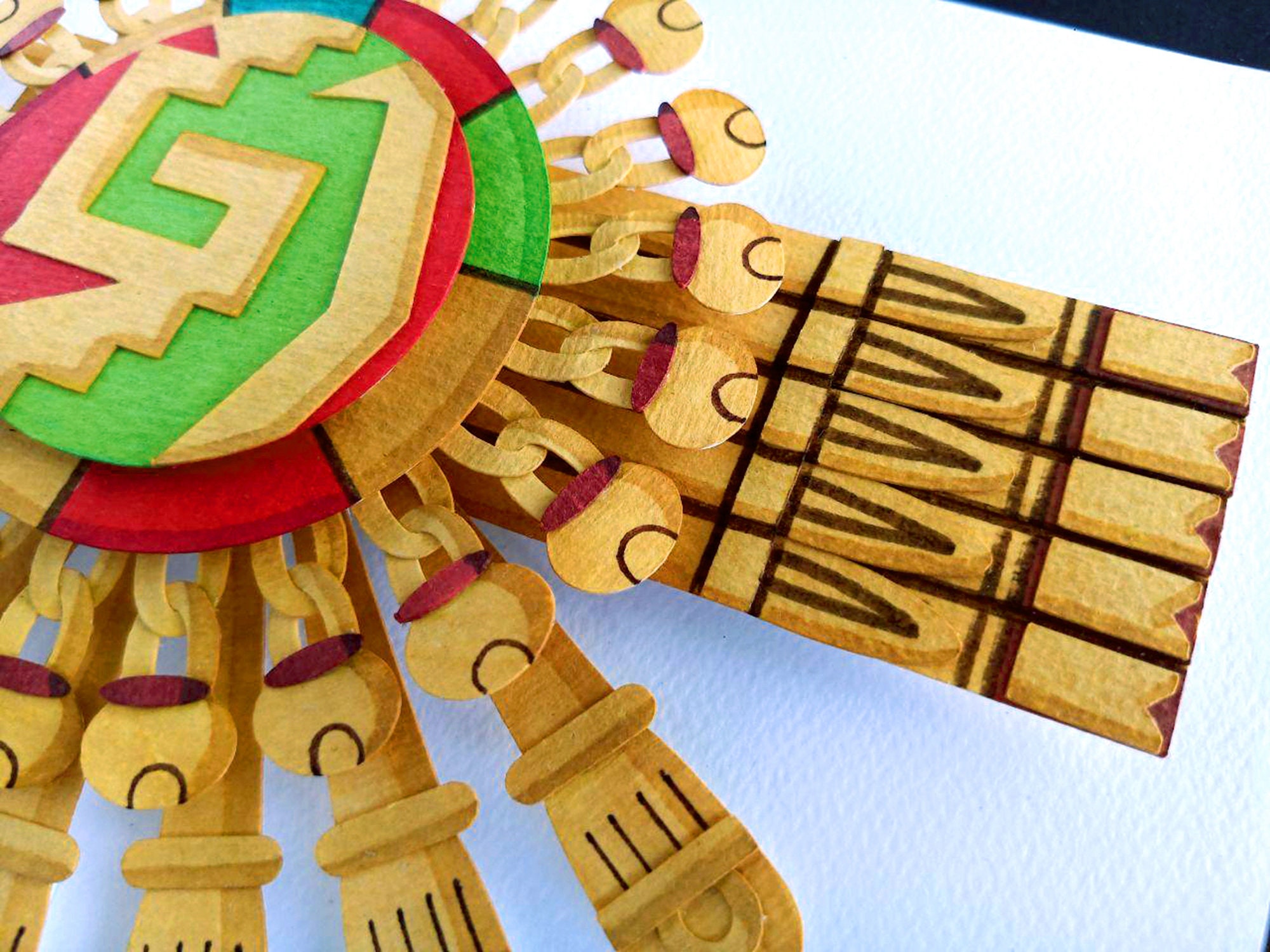 Chimalli Escudo Azteca Aztec Shield México Codex Paper - Etsy México