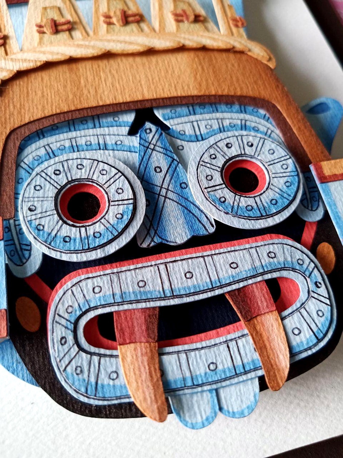 Tláloc Dios Lluvia Azteca Tláloc Rain God Aztec Culture | Etsy