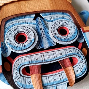 Tlaloc Aztec God Wall Art, Aztec Rain God Decor, Mexican Mythology Art ...