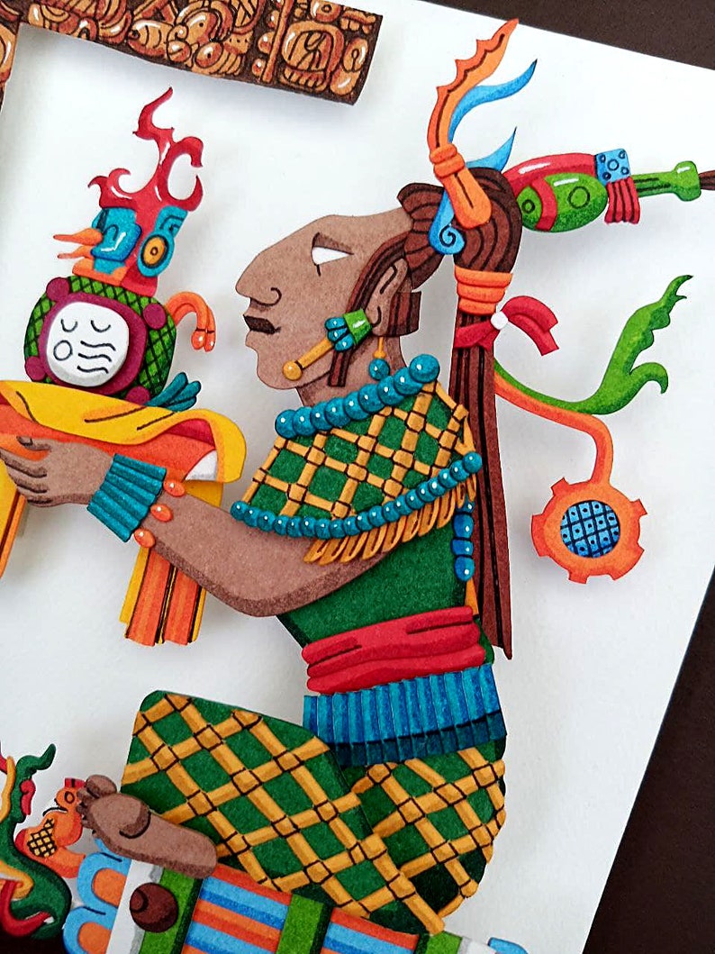 Mayan Queen, Red Queen Palenque, Mayan Art, Mexican Art, Mayan Art ...