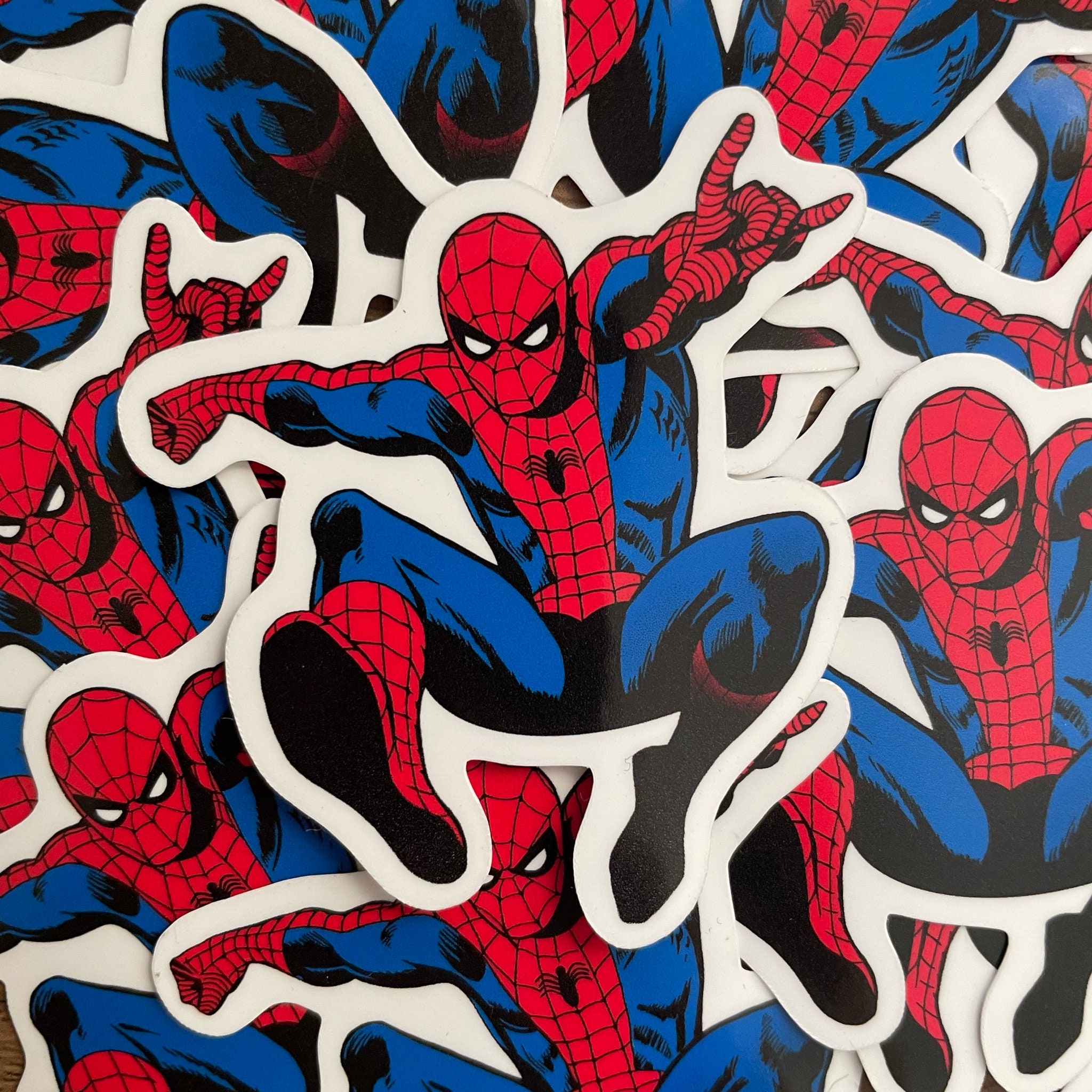 Spiderman Sticker Spiderman Comic Sticker Spiderman Water | Etsy