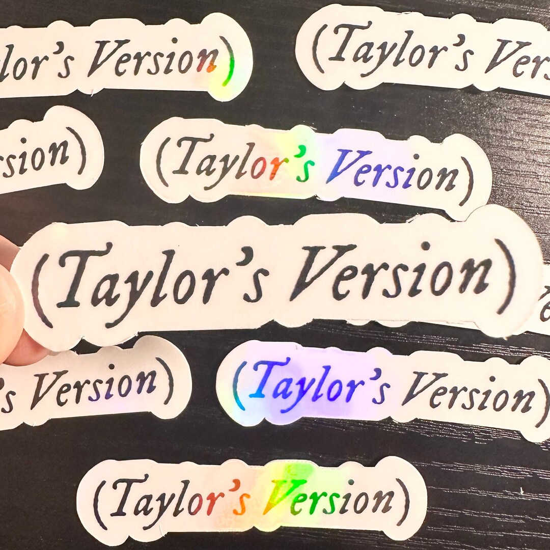 Holographic taylor's Version Sticker, Waterproof Holographic Taylor's ...